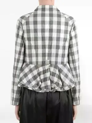 COMME DES GARÇONS TAO Gingham Check Ruffled Jacket
