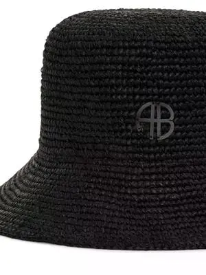 ANINE BING Cabana Raffia Bucket Hat