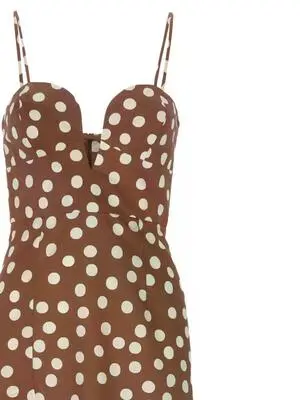 Raquel Diniz Polka Dot Maxi Dress
