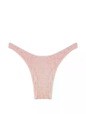 REINA OLGA Ginny Crinkled Bikini Bottoms - Pink