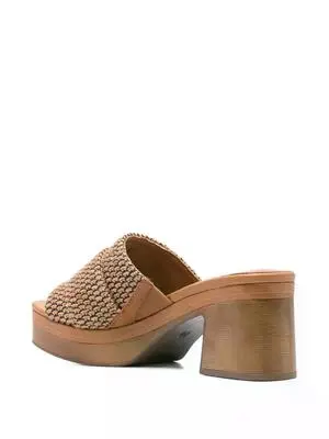 CARMELA Woven Sandals With Buckle Detail