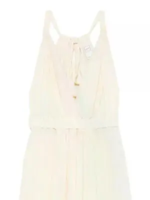 120% Lino Linen Halterneck Dress - Neutrals