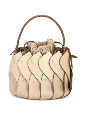 BOLDRINI Layered-panel Leather Tote Bag