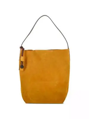 BOLDRINI Suede Finish Tote Bag With Logo Detail