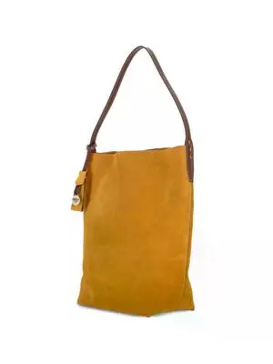 BOLDRINI Suede Finish Tote Bag With Logo Detail