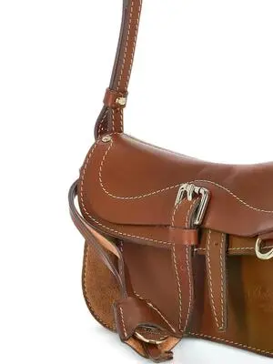 BOLDRINI Contrast Stitch Buckle Fastening Cross Body Bag