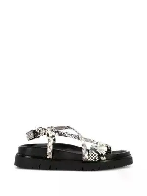 PATRIZIA BONFANTI Snakeskin-effect Buckled Sandals