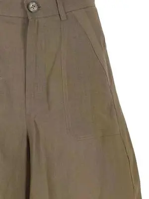 Marella High-waisted Linen Shorts