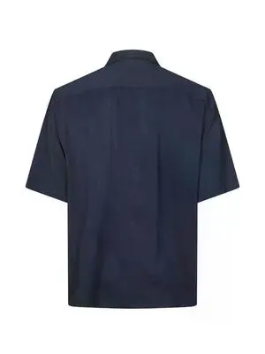 XACUS Seersucker Short-sleeve Shirt - Blue