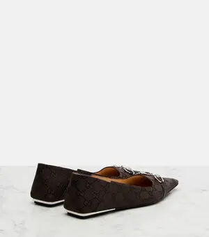 Gucci Vittoria Gg Canvas Ballet Flats