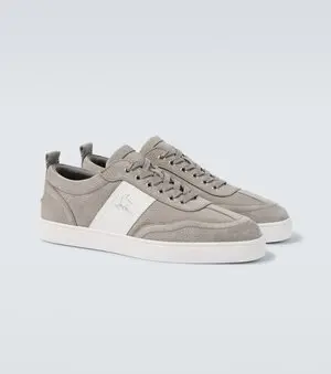 CHRISTIAN LOUBOUTIN Retero Leather Sneakers - Grey