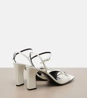 Gucci Signora Horsebit Leather Heeled Sandals