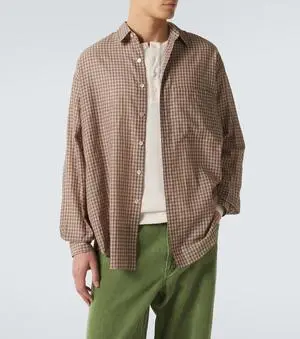 Auralee Gingham Cotton Poplin Shirt