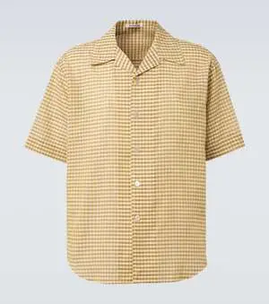 Auralee Gingham Cotton Shirt - Yellow