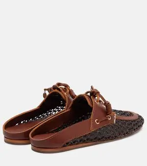 ANCIENT GREEK SANDALS Naveta Woven Leather Boat Shoes