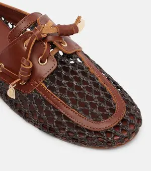 ANCIENT GREEK SANDALS Naveta Woven Leather Boat Shoes