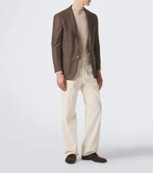 Canali Suede Penny Loafers