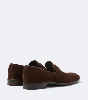 Canali Suede Penny Loafers