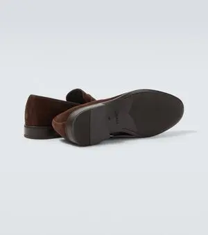 Canali Suede Penny Loafers