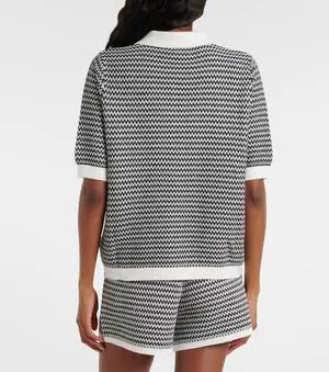 Varley Gaelle Chevron Cotton Cardigan - White