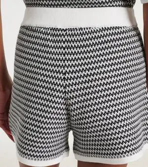 Varley Villiers Chevron Cotton Shorts - White
