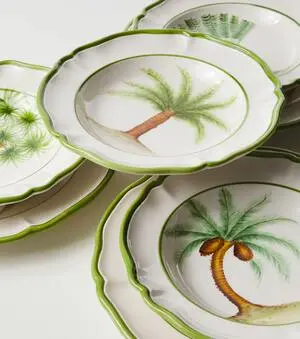 LES-OTTOMANS Set Of 4 Ceramic Bowls - Multicoloured