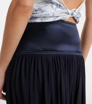 FERRAGAMO Draped Asymmetric Midi Skirt