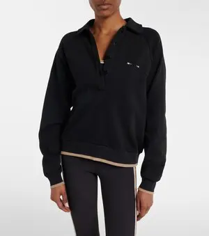 The Upside Collared Cotton Polo Shirt - Black