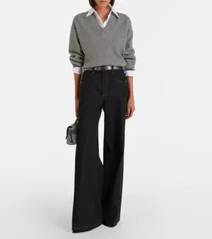 Brunello Cucinelli Monili Suede Top Handle Bag - Grey
