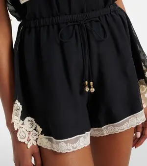 Zimmermann Roselight Cotton And Silk Shorts