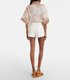 Zimmermann Roselight Denim Shorts - White