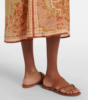 Zimmermann Belted Printed Silk Midi Dress - Multicoloured