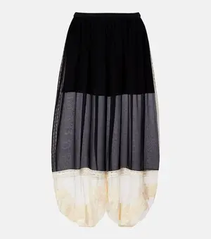 Zimmermann Roselight Cotton And Silk Balloon Pants - Black