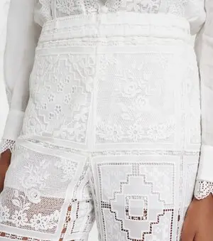 Zimmermann Lace Flared Trousers - White