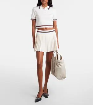 Gucci Gg Jacquard Pleated Miniskirt