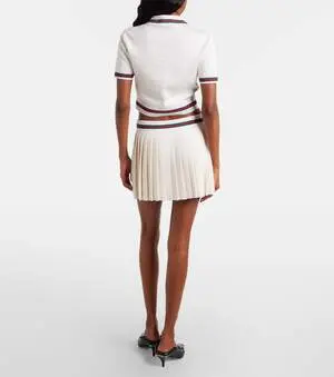 Gucci Gg Jacquard Pleated Miniskirt