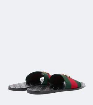 Gucci Riviera Double G Slides - Multicoloured