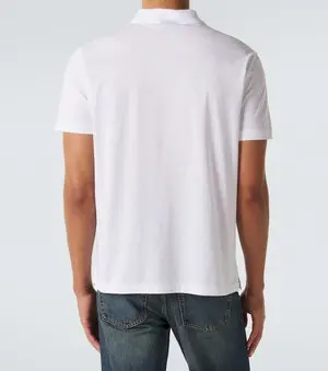 Gucci Web Stripe Cotton Jersey Polo Shirt - White