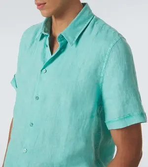 Vilebrequin Courbis Linen Bowling Shirt