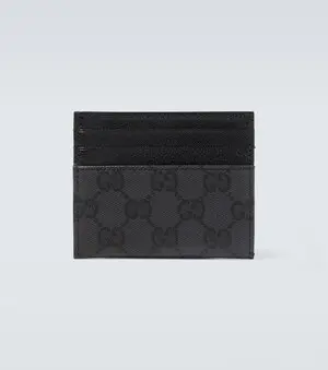 Gucci Essence Classic Gg Canvas Card Holder - Black