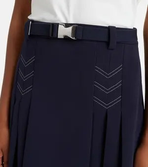 Tory Burch Belted Pleated Miniskirt
