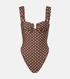 MONTCE Montce Bella Polka-Dot One Piece Swimsuit Brown