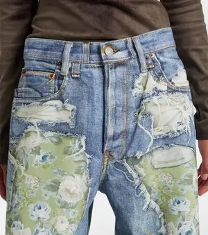 Acne Studios Printed Wide-leg Jeans - Blue