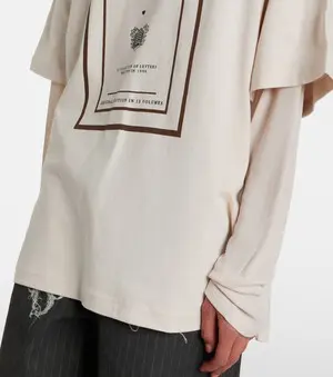 Acne Studios Layered Logo Cotton T-shirt - White