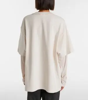 Acne Studios Layered Logo Cotton T-shirt - White