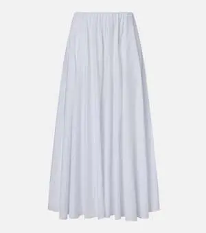 Staud Milano Pleated Maxi Skirt - White