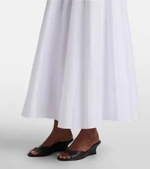 Staud Milano Pleated Maxi Skirt - White