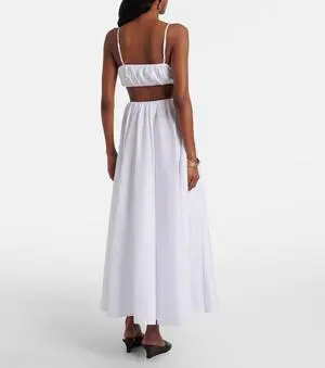 Staud Milano Pleated Maxi Skirt - White