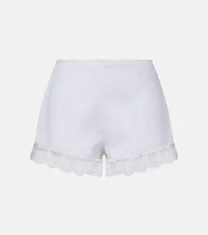 Staud Von Linen Shorts - White