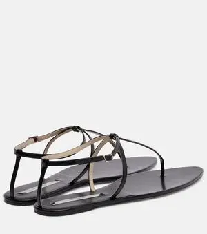 CHRISTEN Mono Strap Leather Thong Sandals